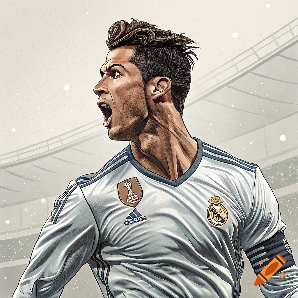 Combined Real Madrid and PSG football logos in a textured, painterly ...