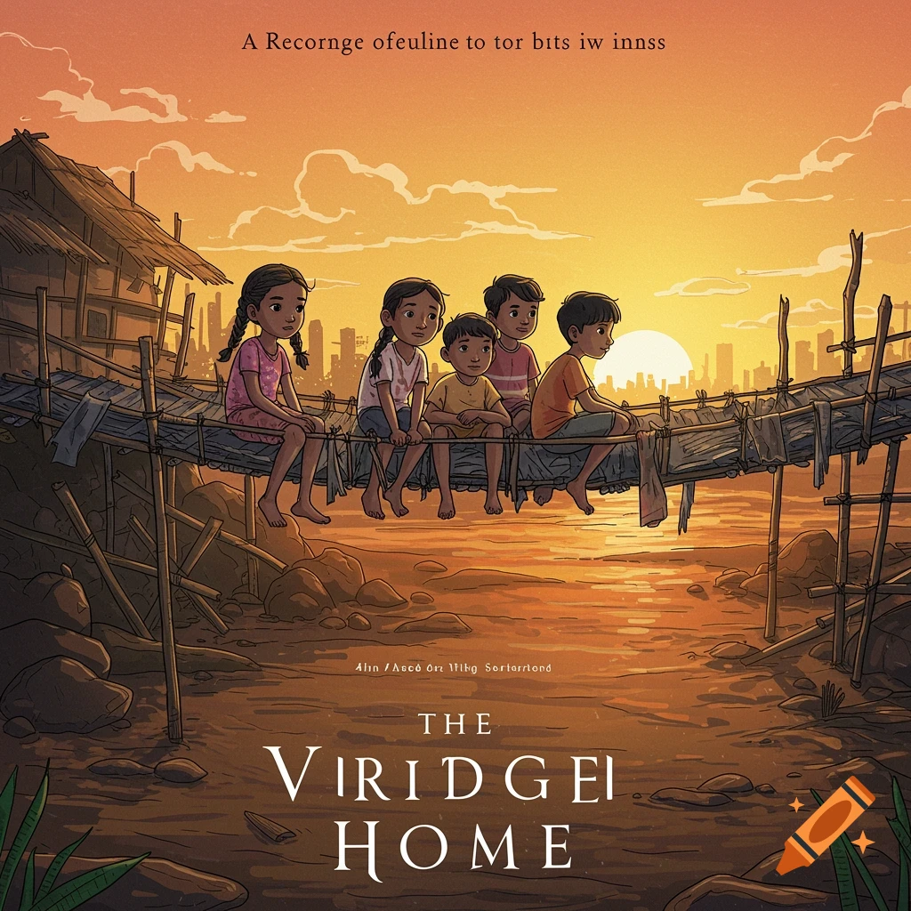 Illustration of 'The Bridge Home' by Padma Venkatraman, highlighting ...