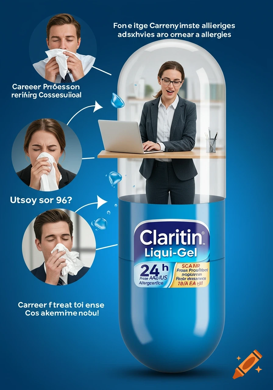 Career professional protected from allergies inside Claritin Liqui-Gel ...