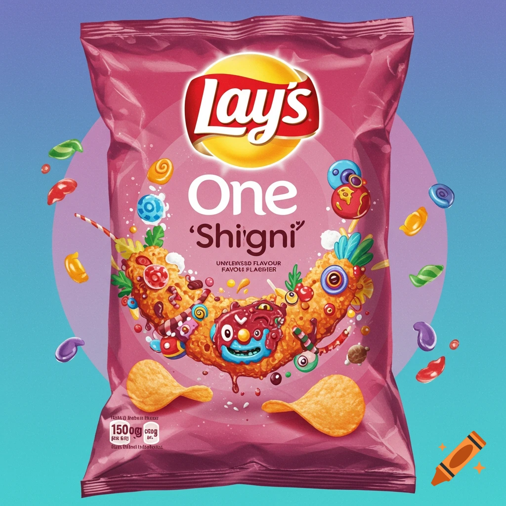 Lay's chips bag flavored shigni on Craiyon