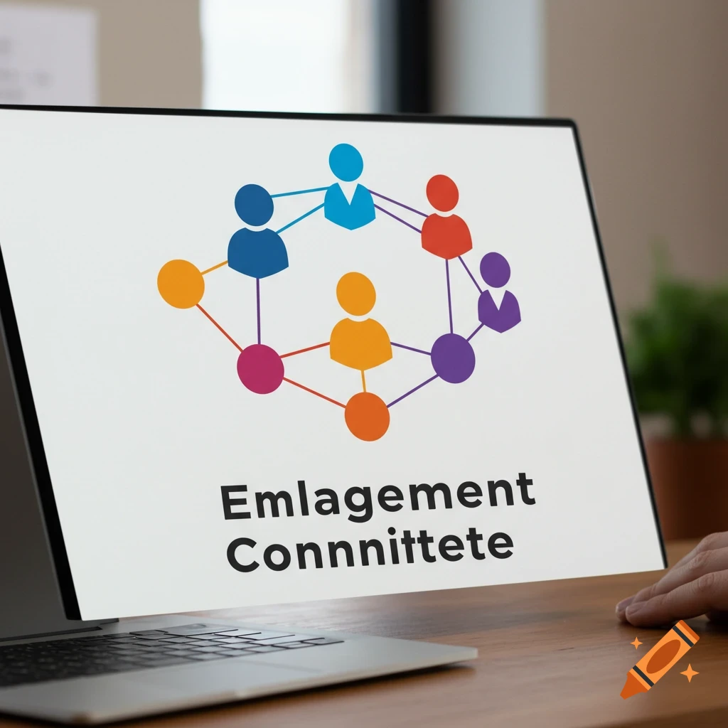 Employee engagement committee logo on Craiyon