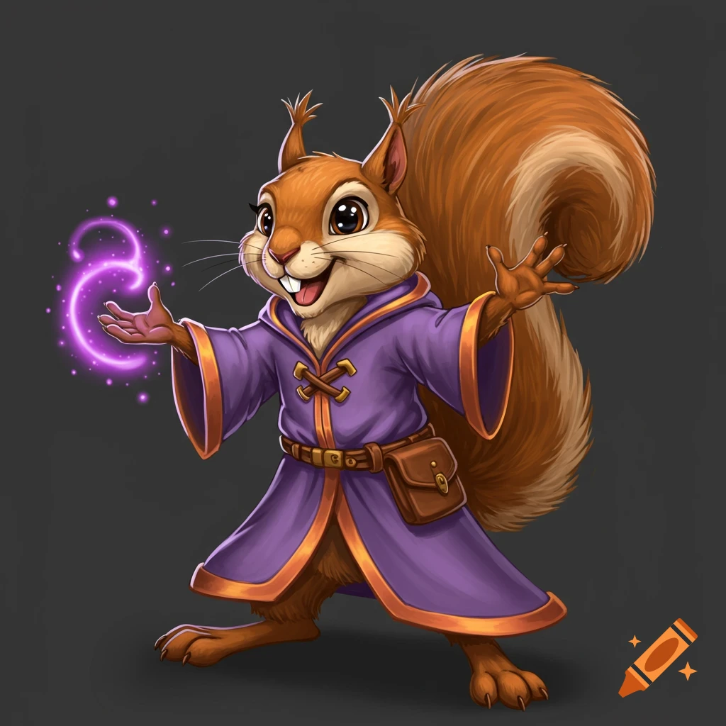 Multiple cartoon chibi wizards in purple robes casting spells in ...