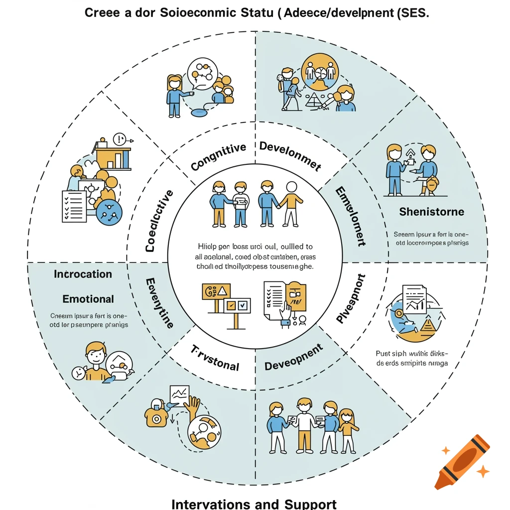 Infographic illustrating the impact of Socioeconomic Status (SES) on ...