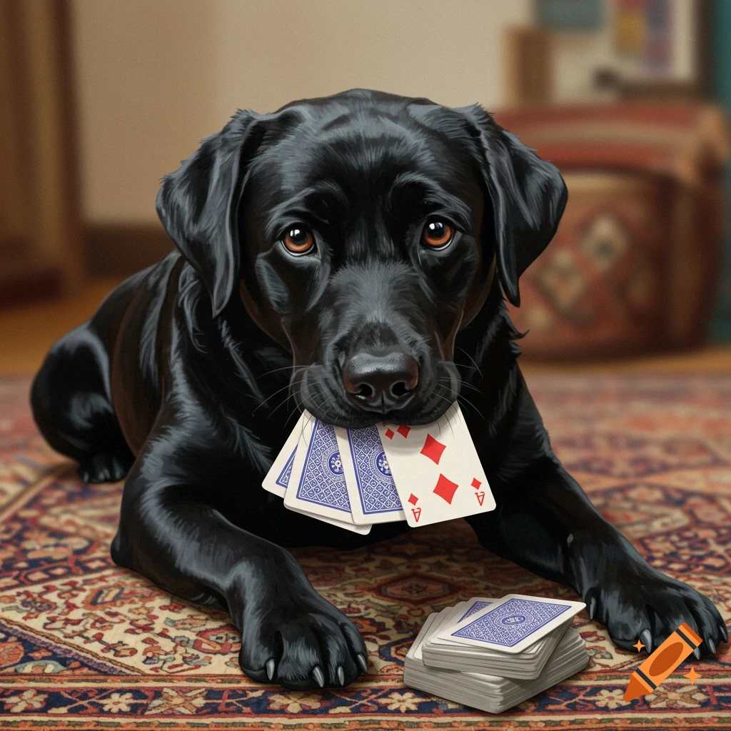 Labrador Retriever Playing Cards