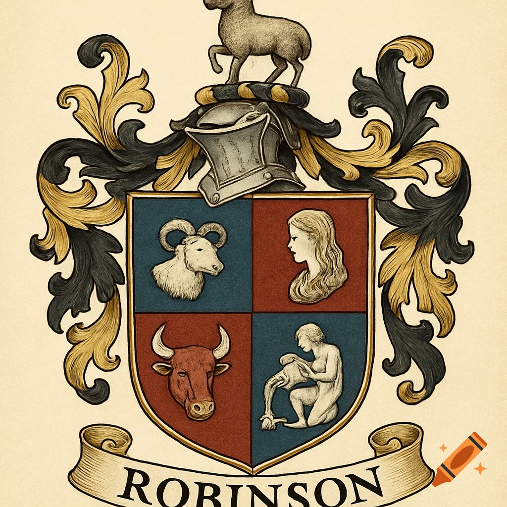 A coat of arms featuring a shield with a white horse and flower ...