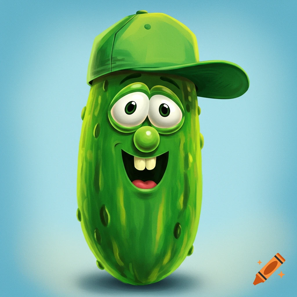 Cucumber Cartoon Character