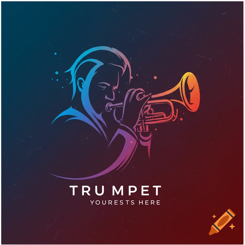 Trumpet player logo on Craiyon