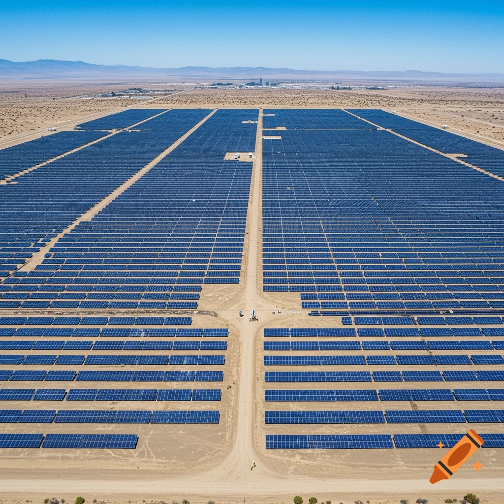 Close-up view of a blue solar panel with shallow depth of field on Craiyon