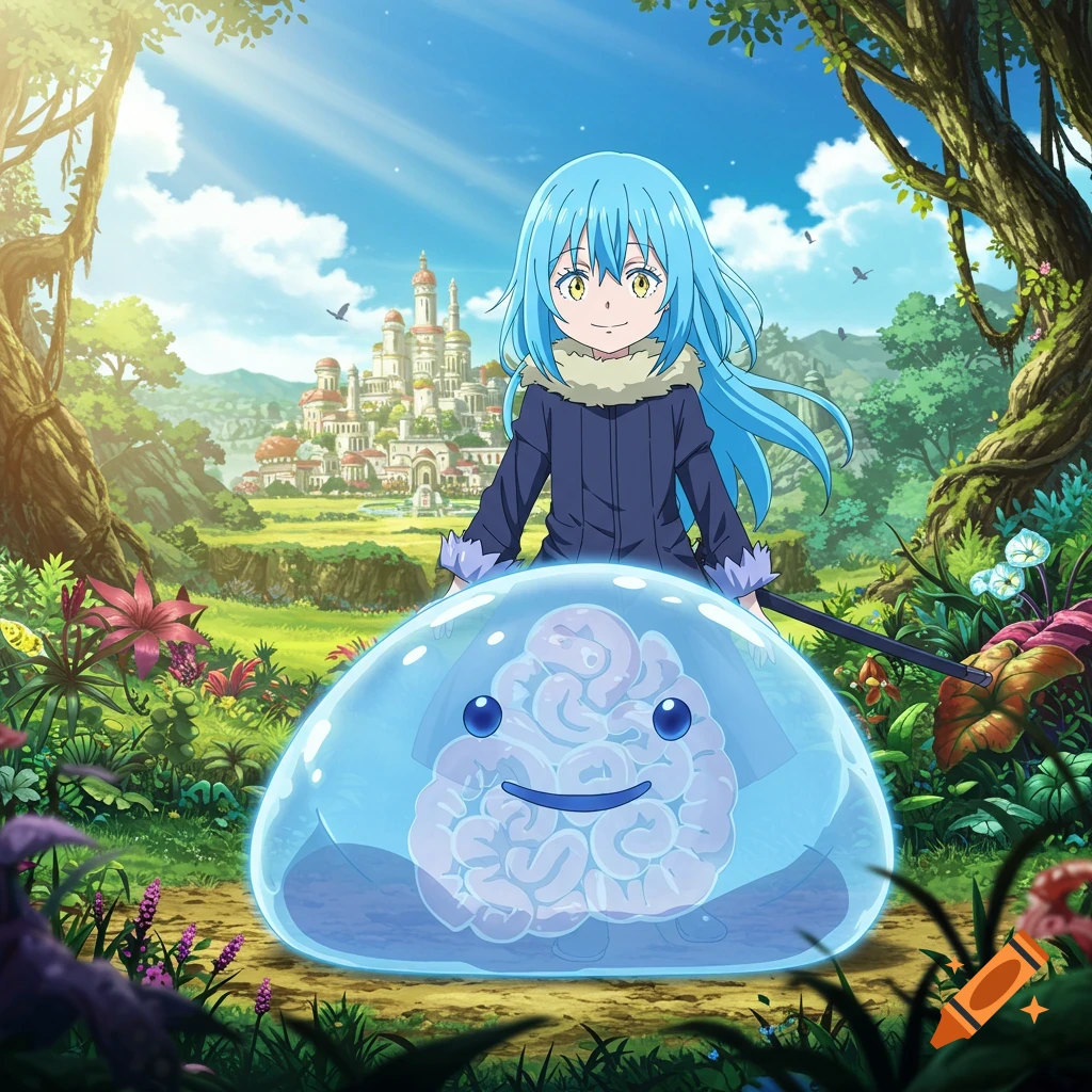 That Time I Got Reincarnated as a Slime anime illustration on Craiyon