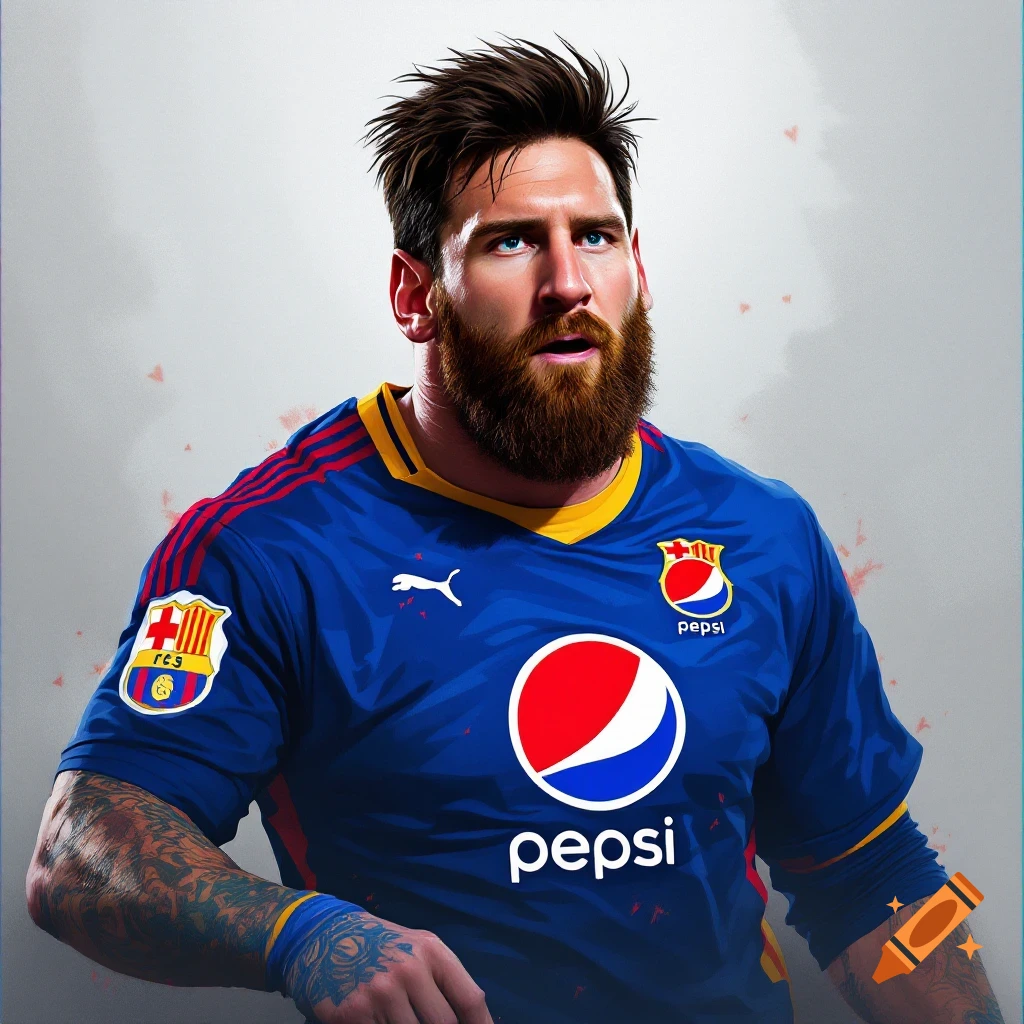 Lionel Messi holding a yellow soccer jersey in a stadium. on Craiyon