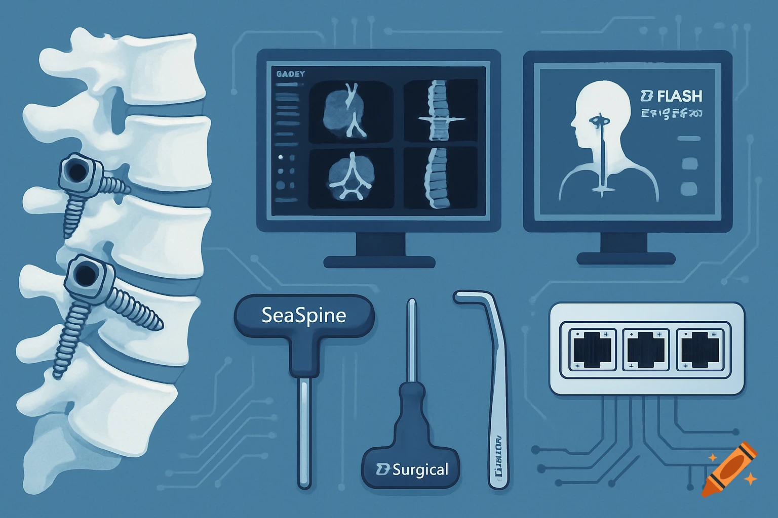 Person undergoing rasterstereography examination of spine on ISS with ...