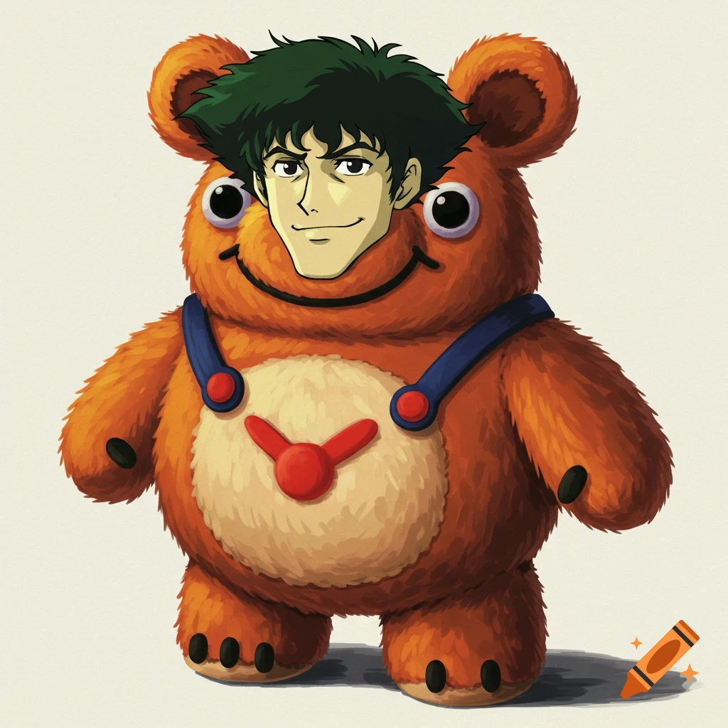 Cowboy Bebop Spike Spiegel head on Big Chungus body on Craiyon