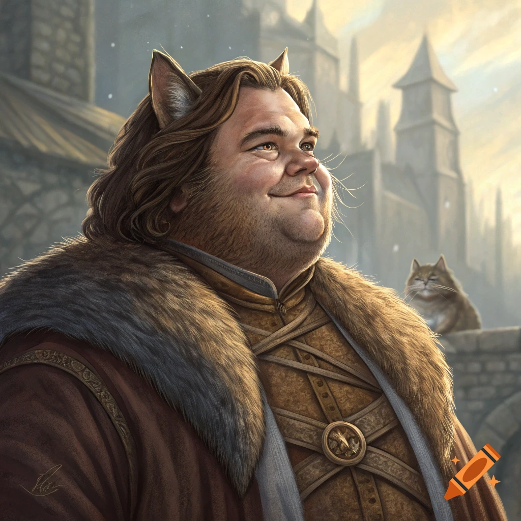 Fat JD Vance as a Khajiit from Elder Scrolls on Craiyon