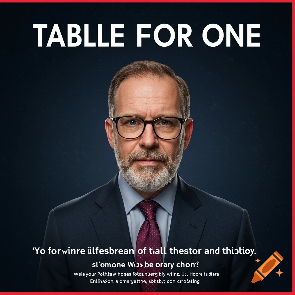 Table For One logo for conservative political livestream channel on Craiyon