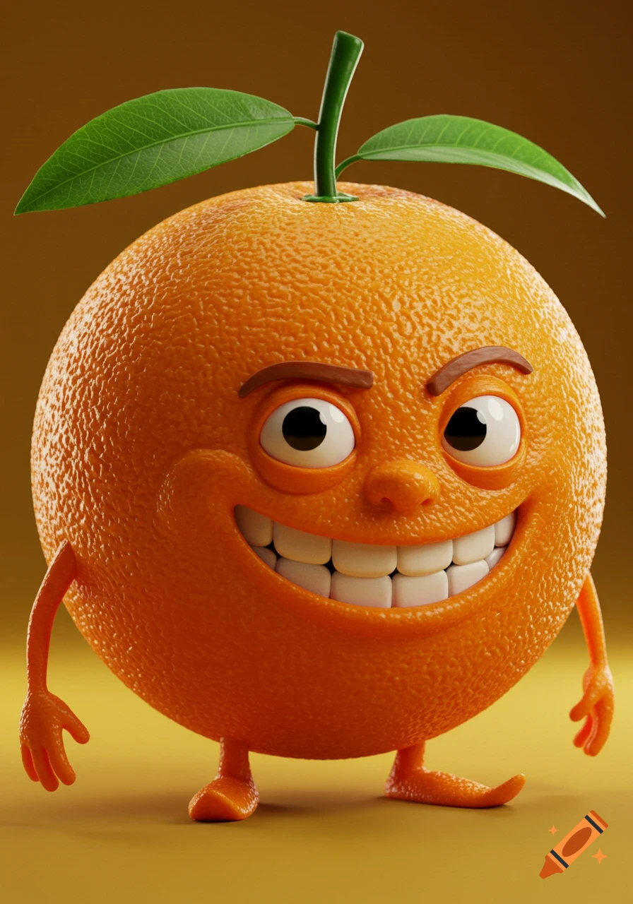 Annoying Orange cartoon character on Craiyon