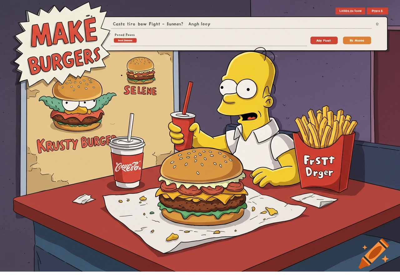 A seamless cartoon pattern of Homer Simpson characters in various poses ...