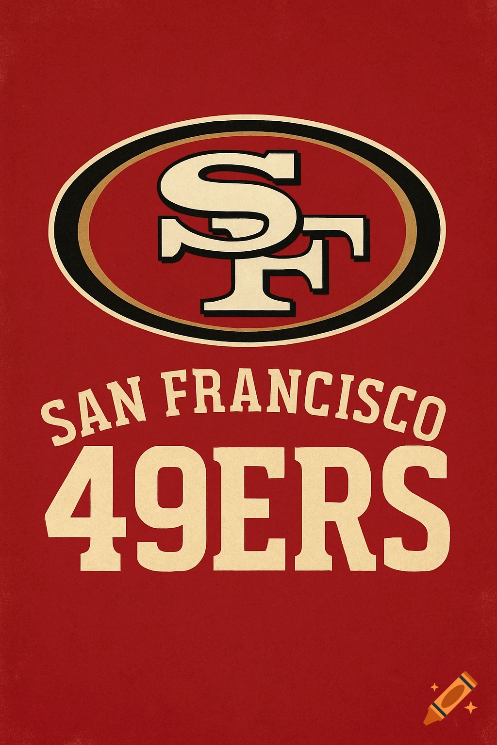 Logo with Golden Gate Bridge, football, and text SAN FRANCISCO 49ERS on ...