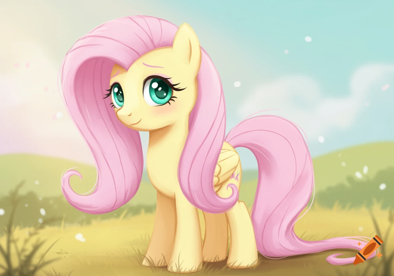 A cartoon My Little Pony character in a safari hat and jacket stands in ...