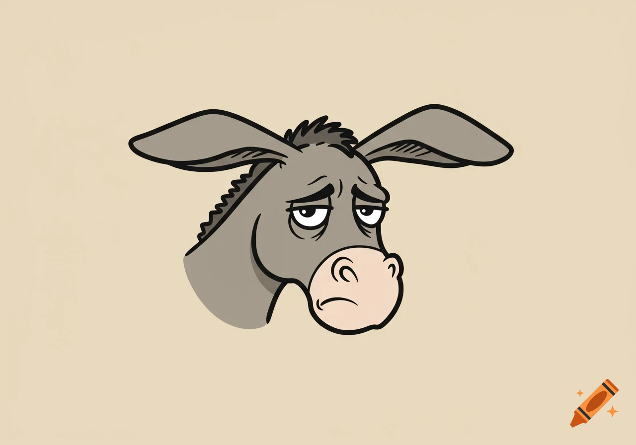 A donkey's head on a large red apple. on Craiyon