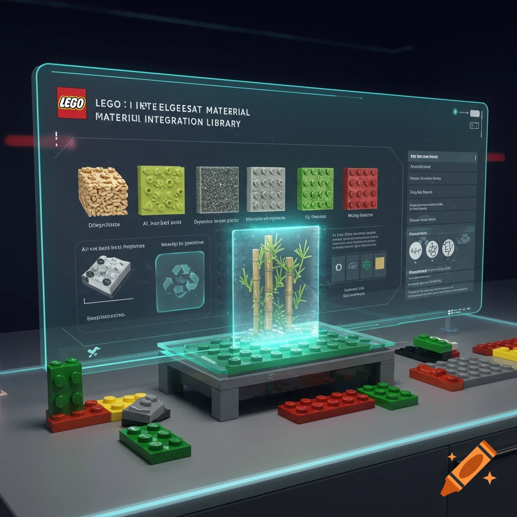LEGO material integration with AI for recycling recommendations on Craiyon