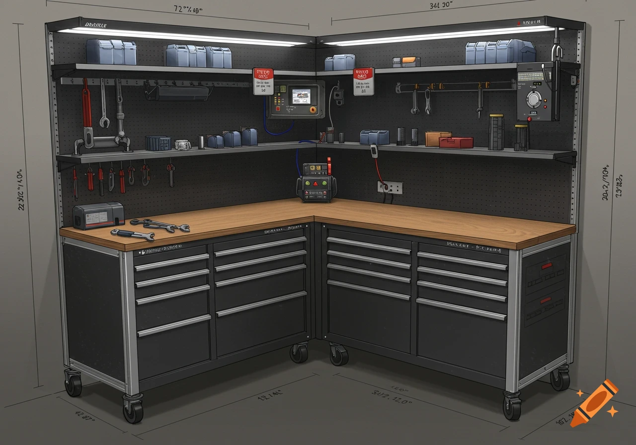 Mechanical tools and spare parts storage unit with aluminum frame and ...