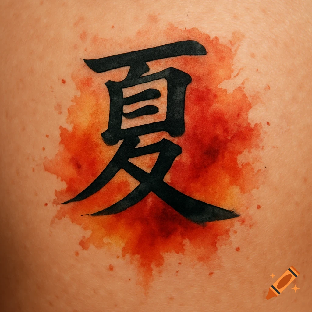 The Chinese character for 'family' in green with a faint shadow on a ...