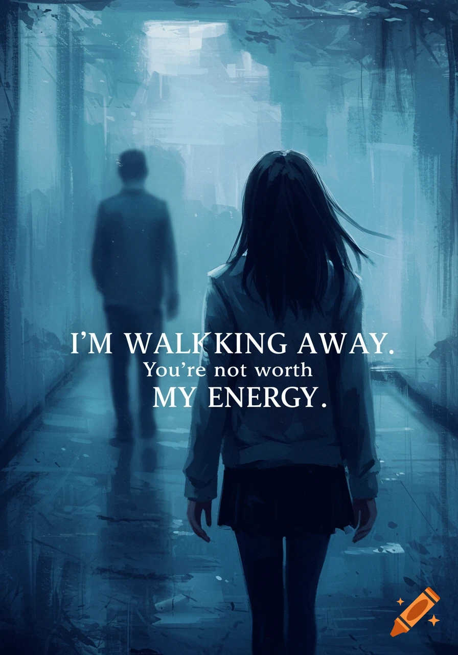 Person walking away on Craiyon