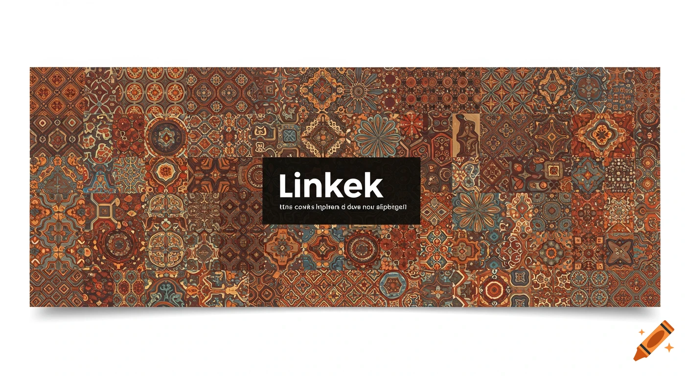 Colorful geometric pattern LinkedIn banner on Craiyon