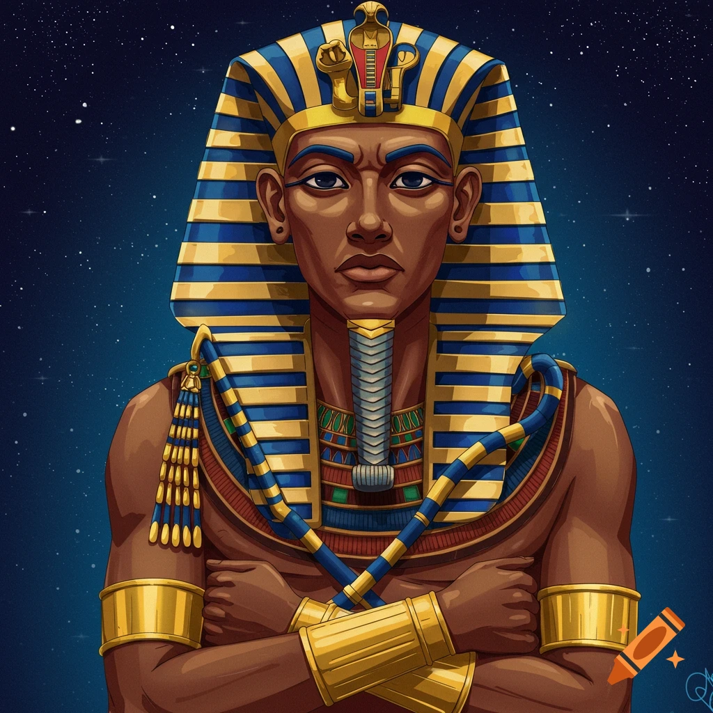 A fantasy painting of an Egyptian sorceress with a snake staff standing ...