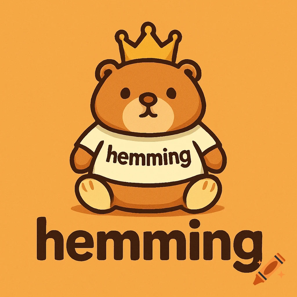 Hemming content creator logo with lemming plushy mascot on Craiyon