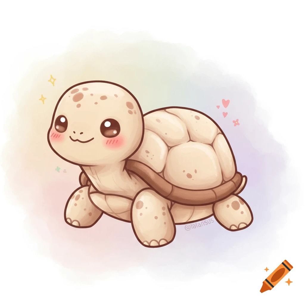 Cute cartoon amoeba character with big eyes in colorful pastel hues on ...