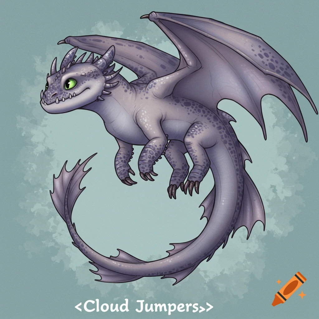 Cloud Jumper dragon discord icon from How to Train Your Dragon on Craiyon