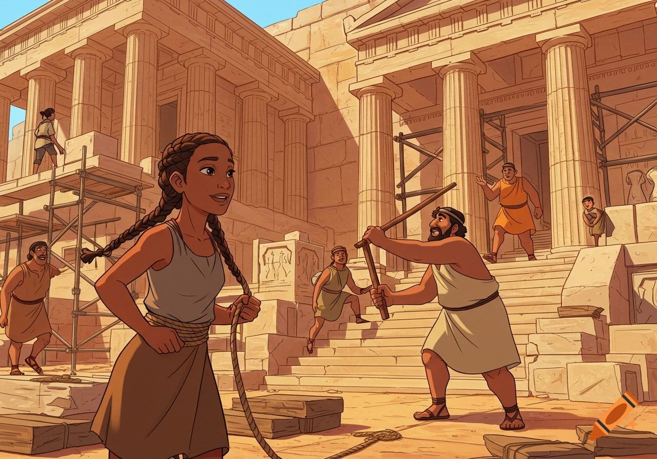 2d Cartoon Gladiator Arena Background created on Craiyon