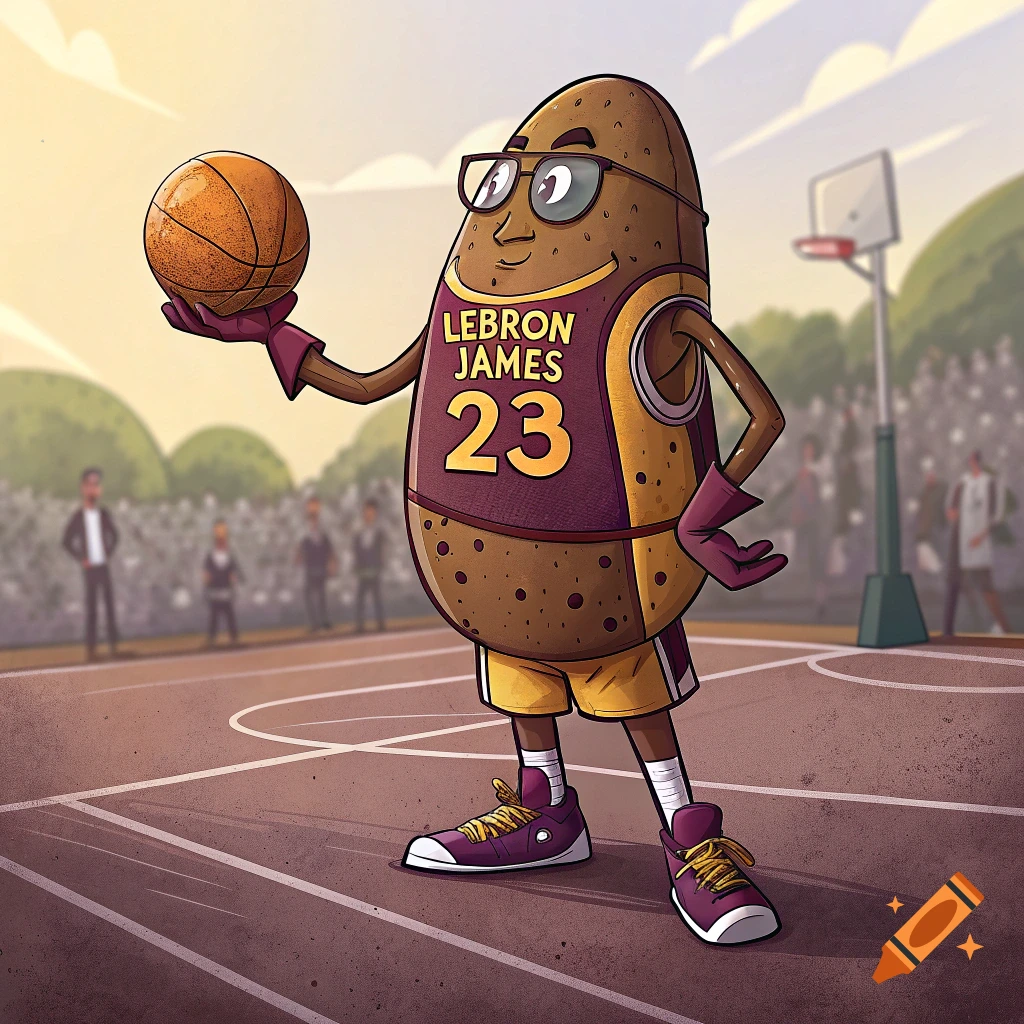 Mr. Potato Head as LeBron James on Craiyon