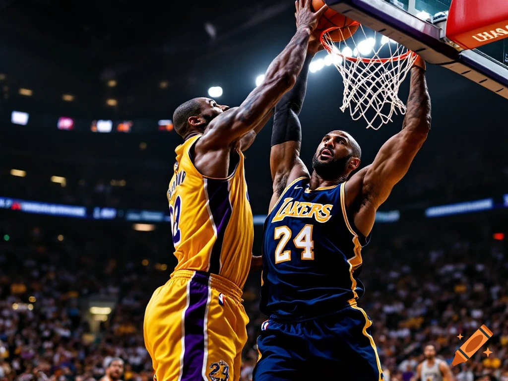 LeBron James and Stephen Curry sharing a kiss on Craiyon