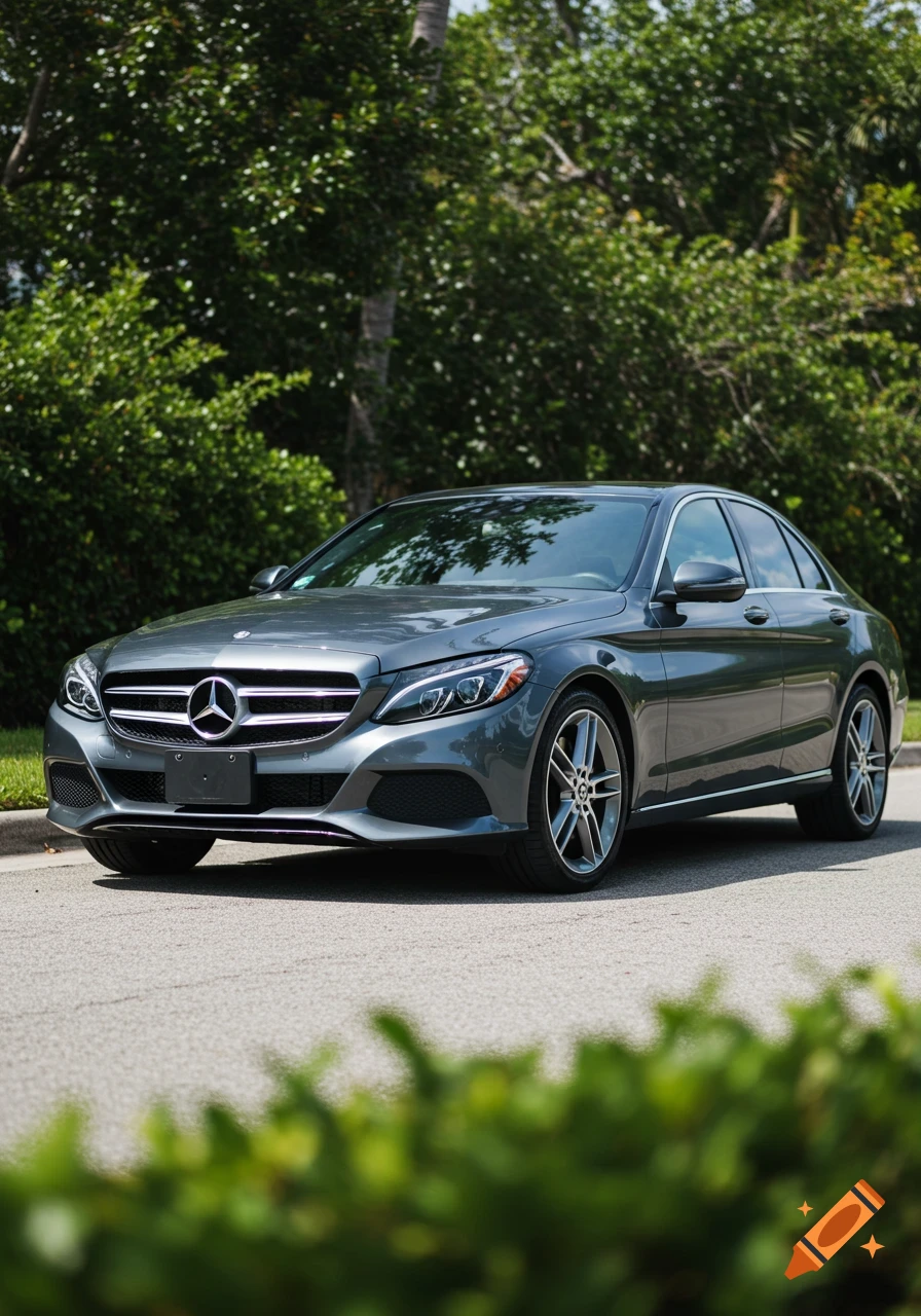 A tan sedan drives down a highway with motion blur, passing green hills ...