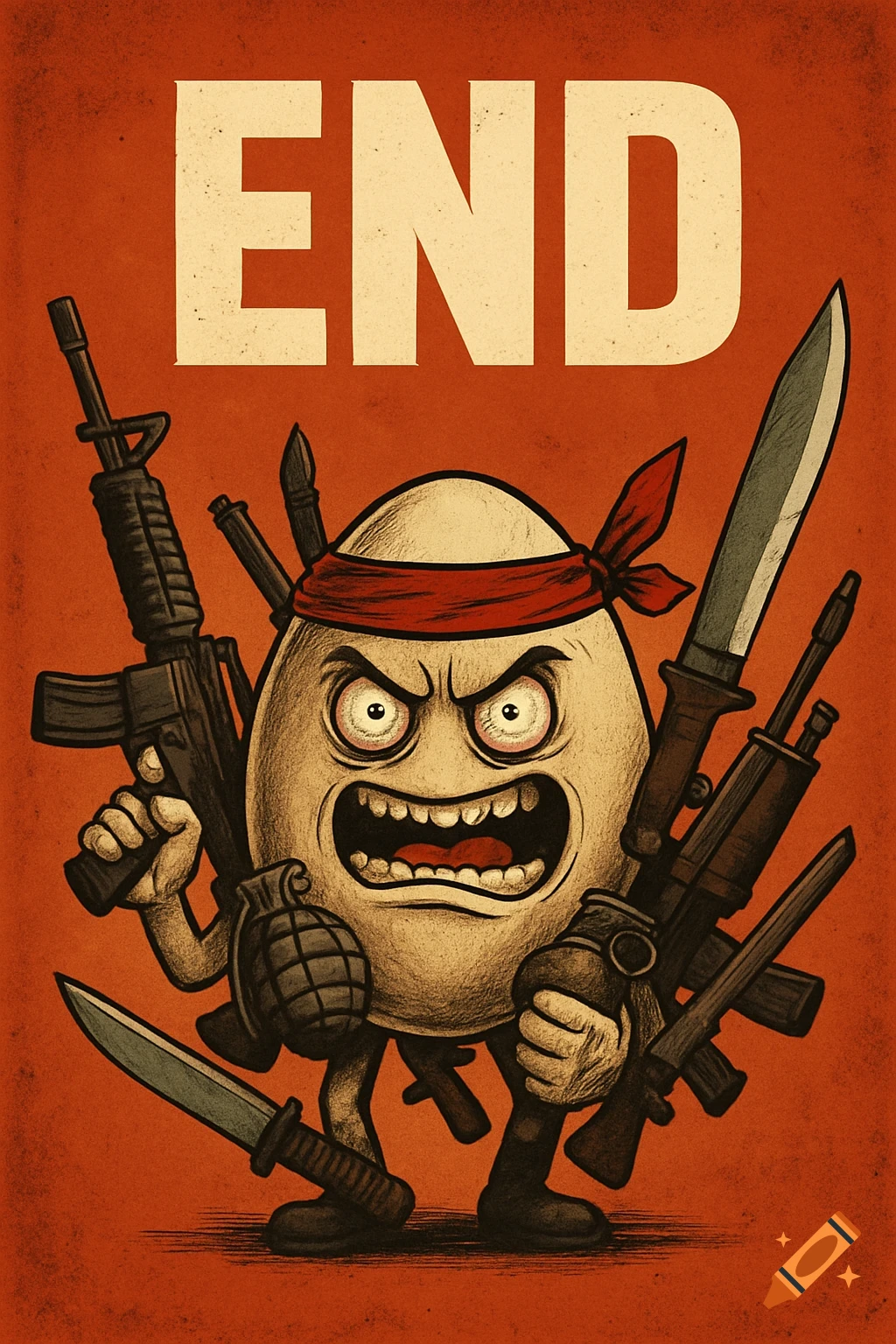 A red warning sign with a cartoon boy and the text 'WARNING! FUNNY ...