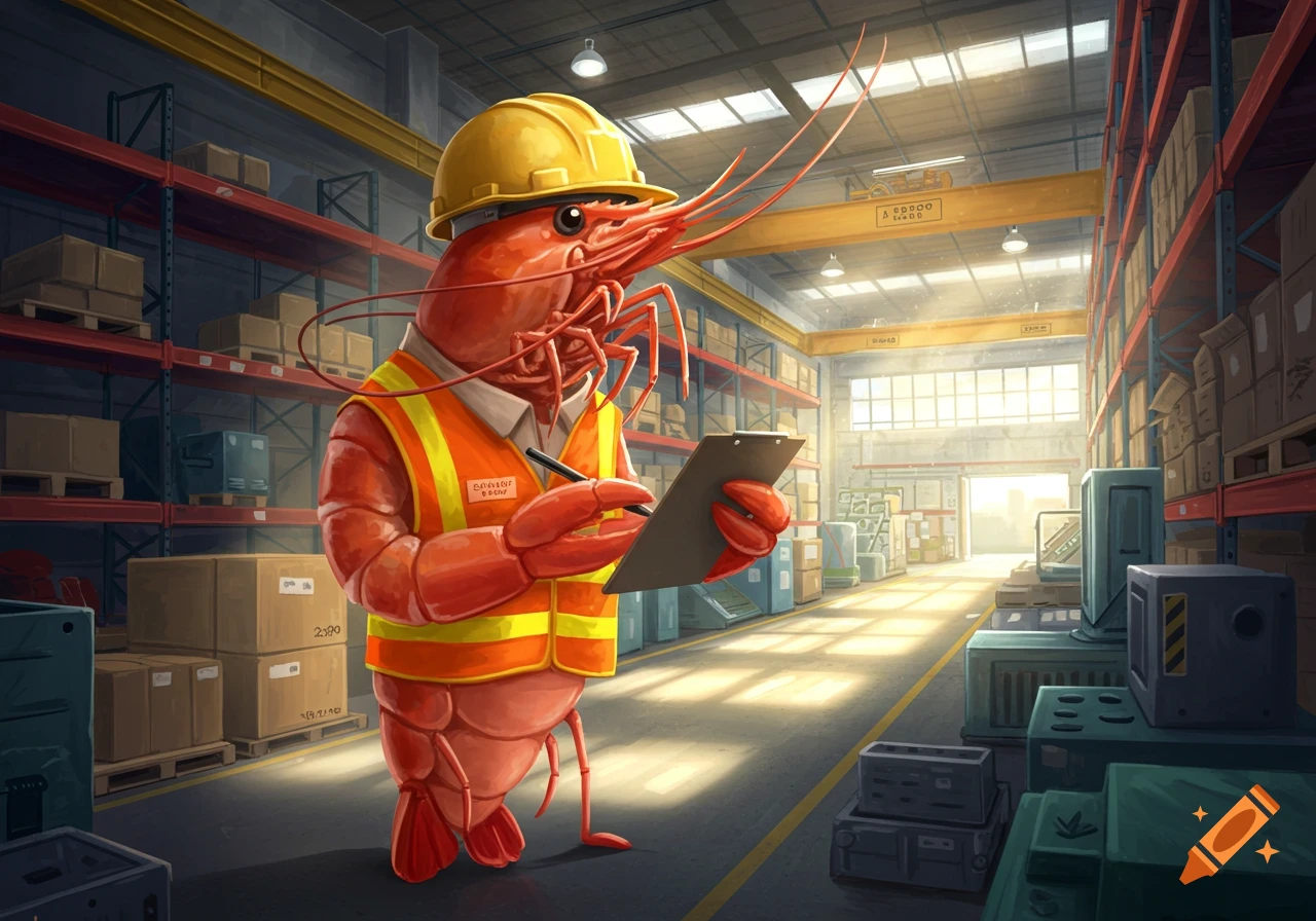 Young people work on an assembly line in a busy, stylized factory. on ...