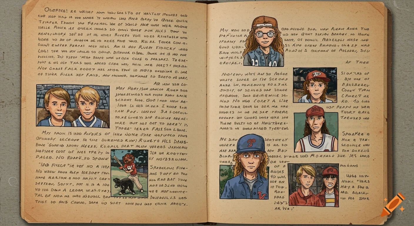 Storyboard of 10-year-old Adam Rivers playing baseball in River Falls ...