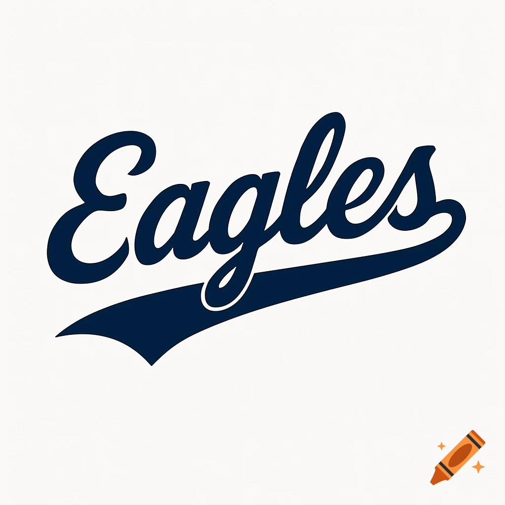 Eagles word in vector baseball style on Craiyon