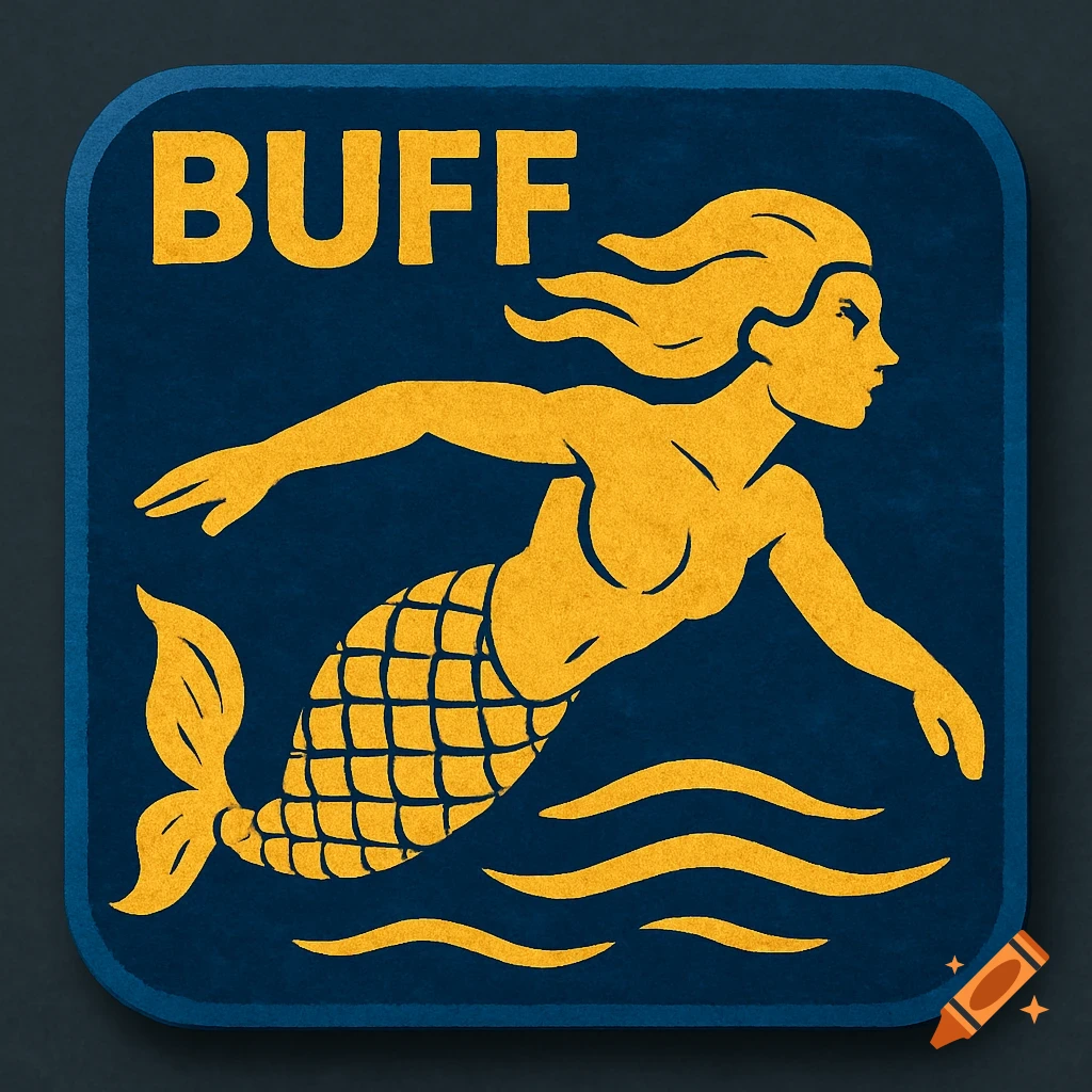 Gold coin with a cartoon puffin and the word PUFF on Craiyon
