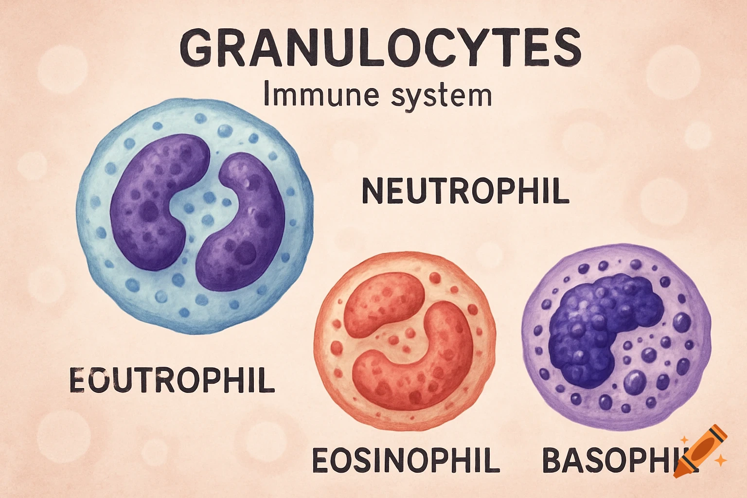 Granulocytes: neutrophils, eosinophils, and basophils for immune system ...