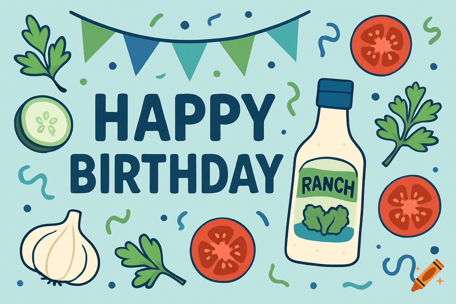 Illustration of a slice of cheese with a birthday candle and the text ...