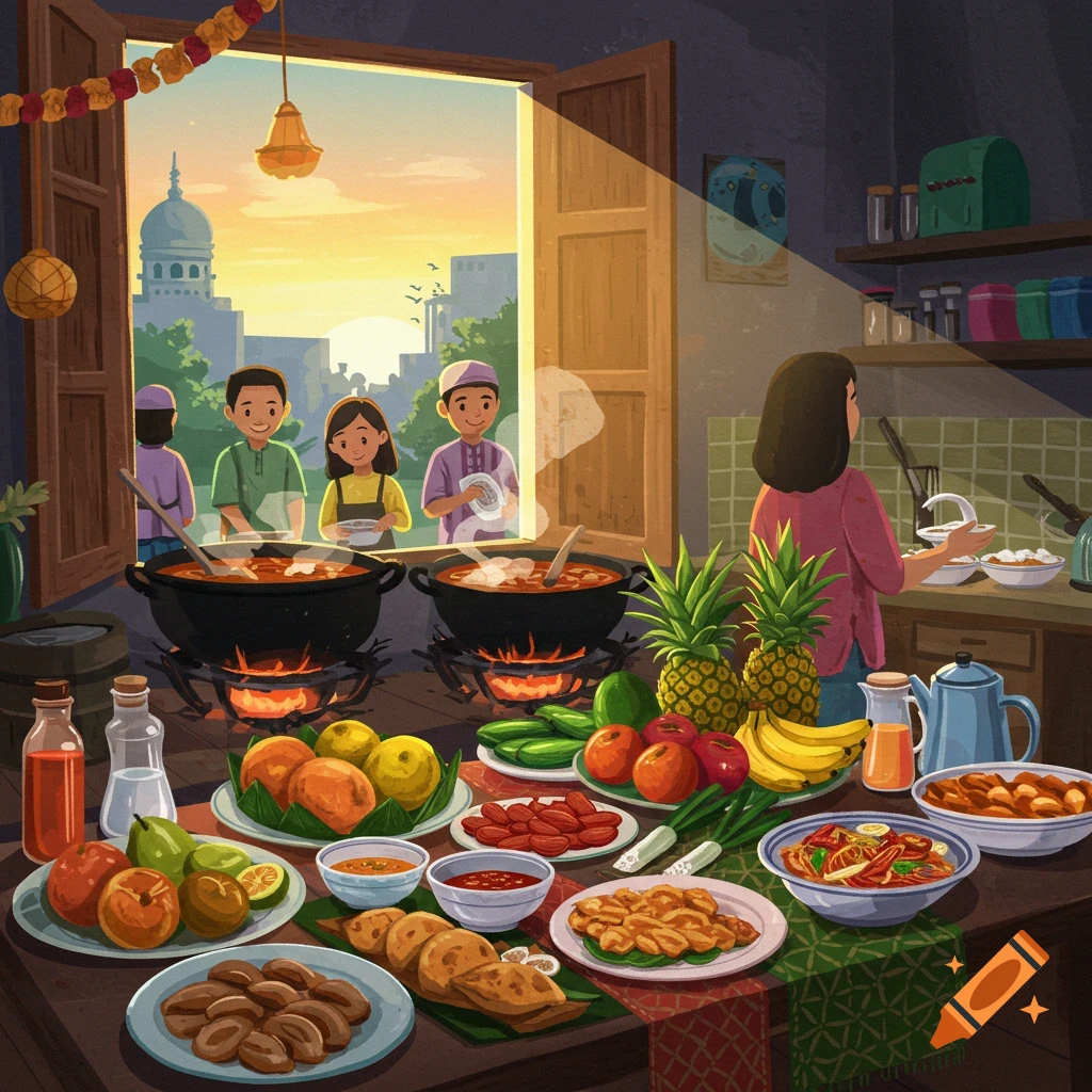 Two Syrian teens have a picnic in a park on a checkered blanket. on Craiyon