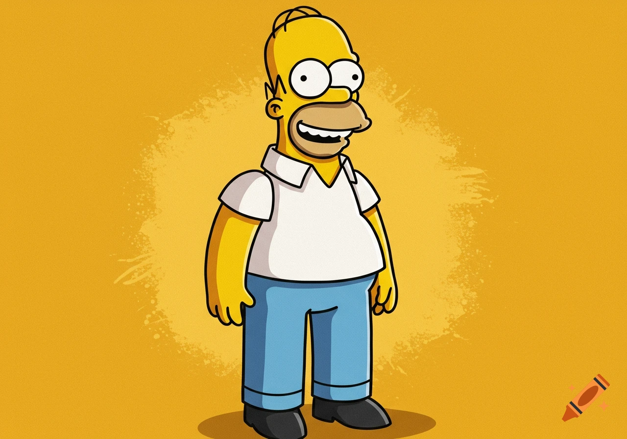 Cartoon poster of Homer Simpson pointing with the text 'THROW YOUR D'OH ...