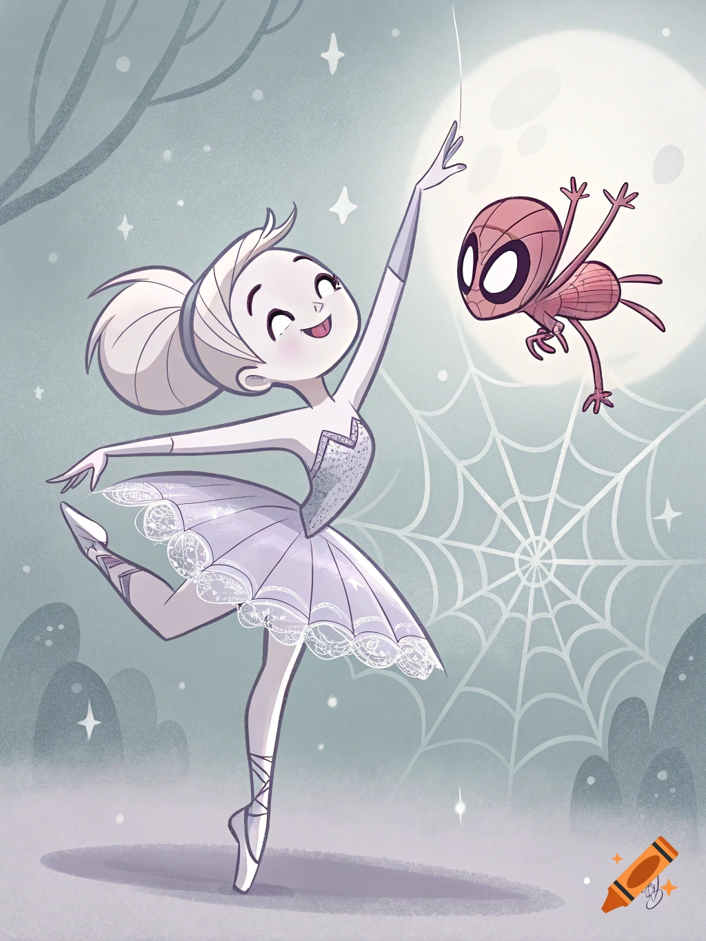 Cute Ghost Spider Marvel Gwen Stacy as a Ballerina on Craiyon