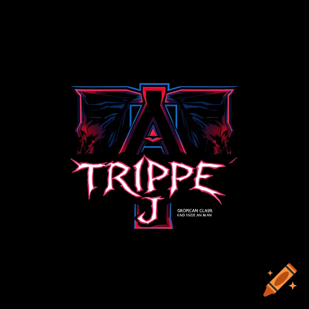 Logo for rapper Trippe J with a ban symbol on Craiyon