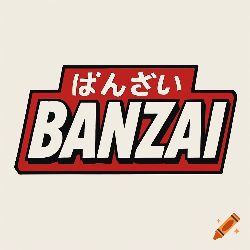 BANZAI anime logo on Craiyon