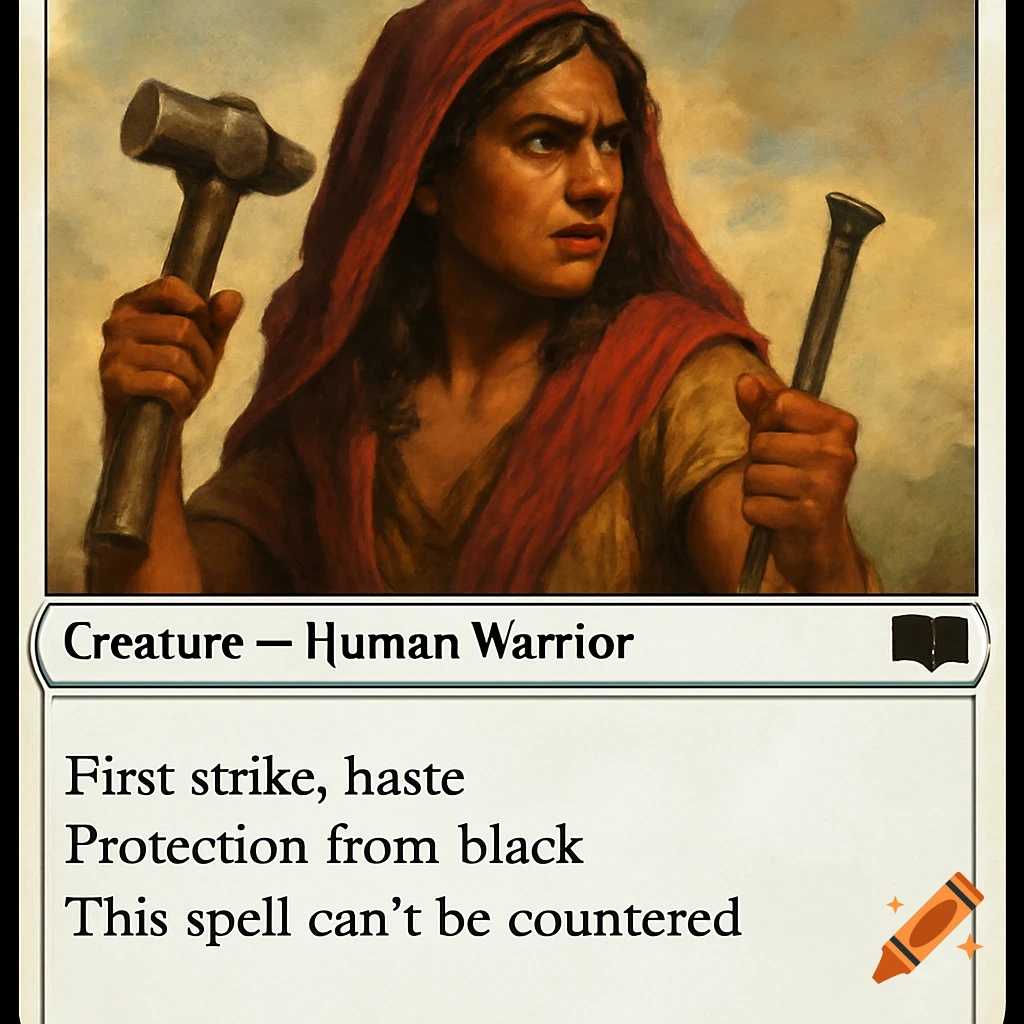 Painting of an angry woman with red hair pointing, overlaid with meme ...