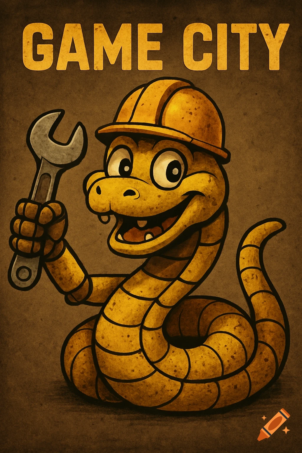 Cartoon yellow snake animatronic construction worker, Five Nights at ...